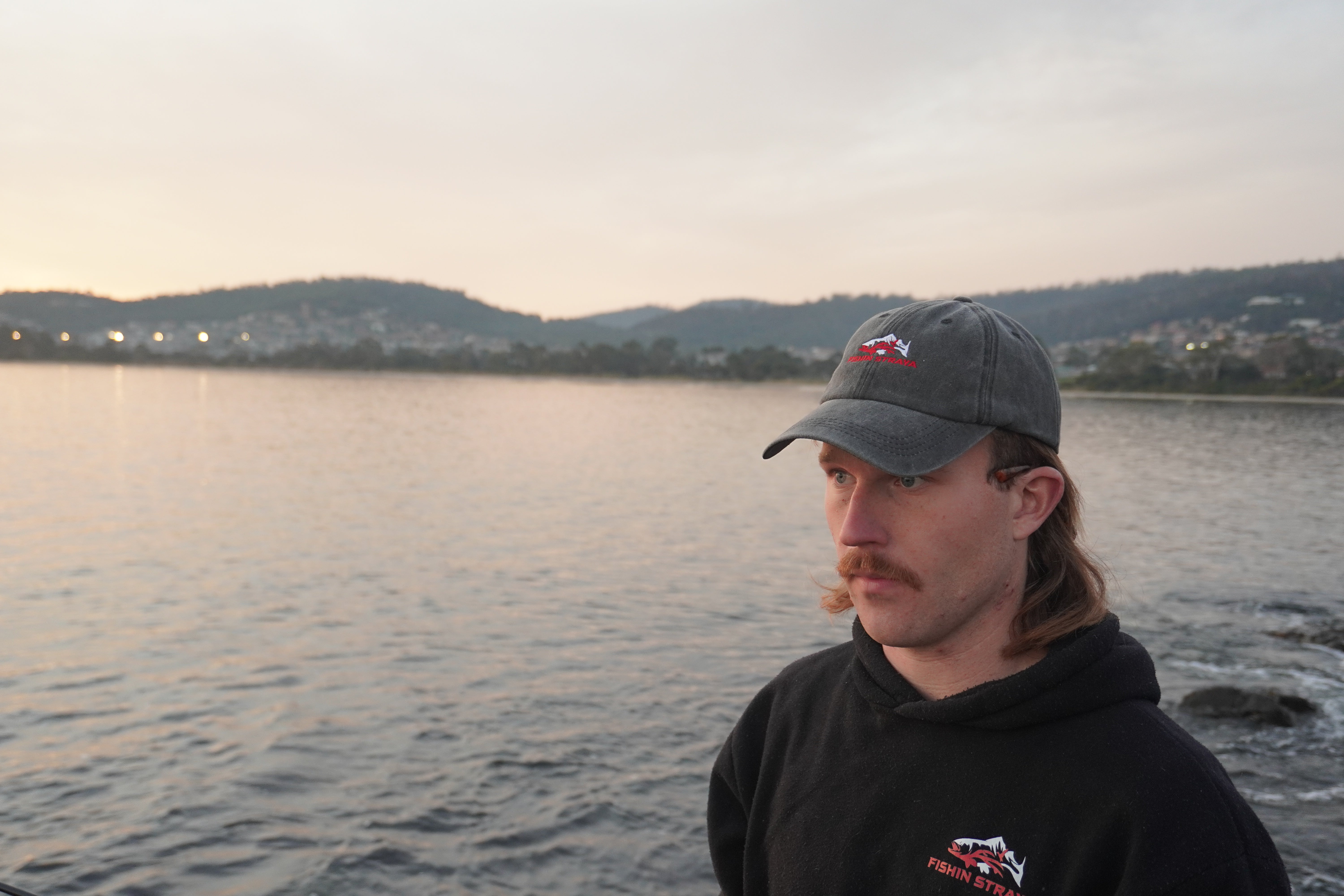 Fishin Straya Embroidered Logo Hat - Black